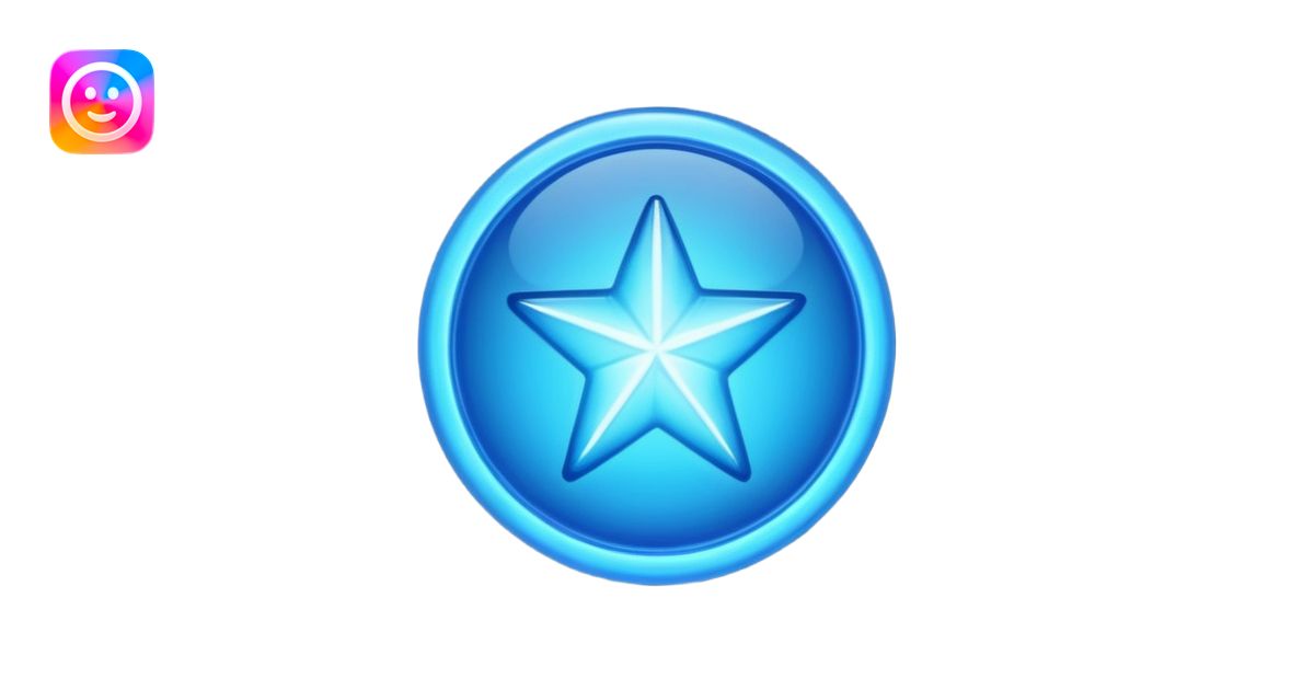 Blue star let it be more like a circle emoji | AI Emoji Generator