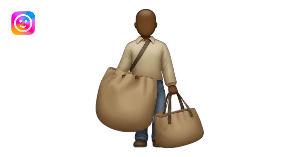 Sneaky figure with bag emoji | AI Emoji Generator