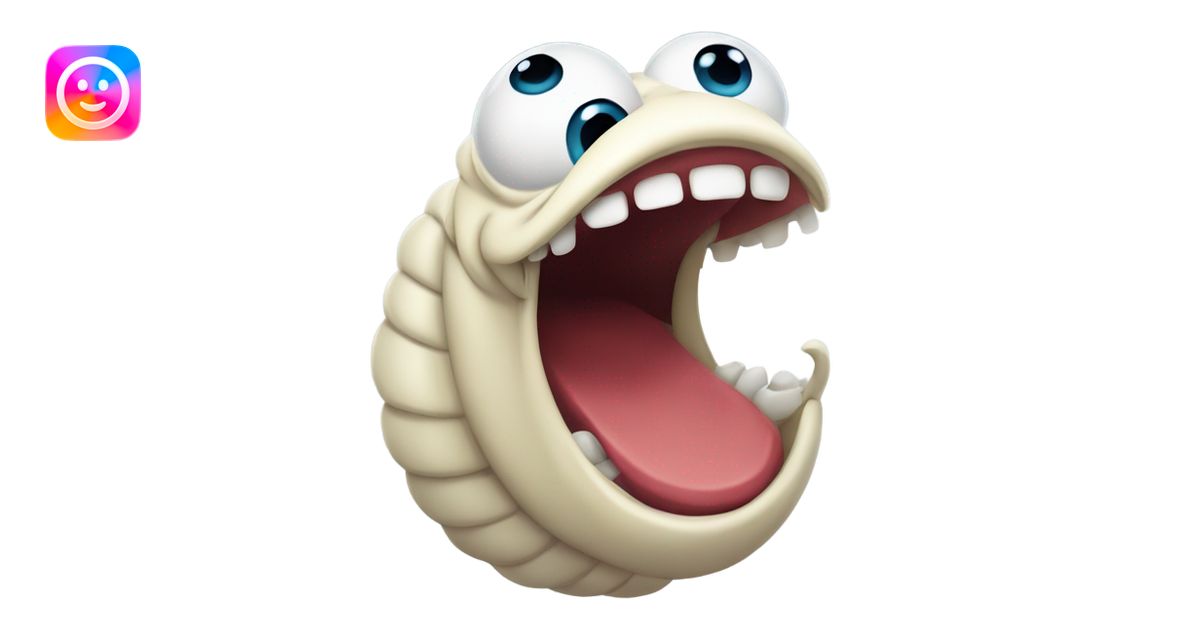 Laughing worm emoji | AI Emoji Generator