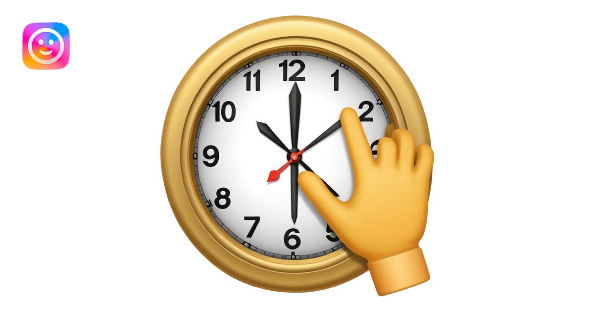 Hand clock emoji | AI Emoji Generator