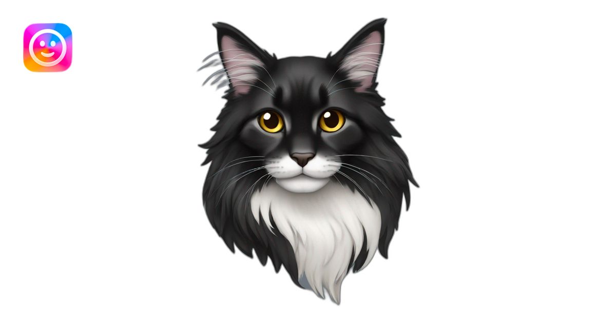 black main coon emoji | AI Emoji Generator