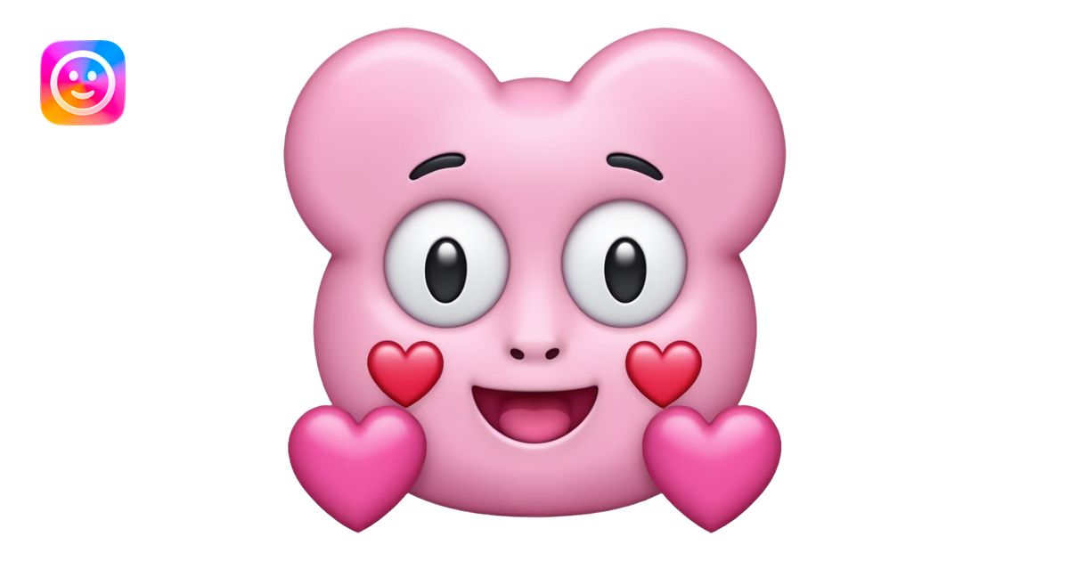 dumble emoji with heart pink colour emoji | AI Emoji Generator