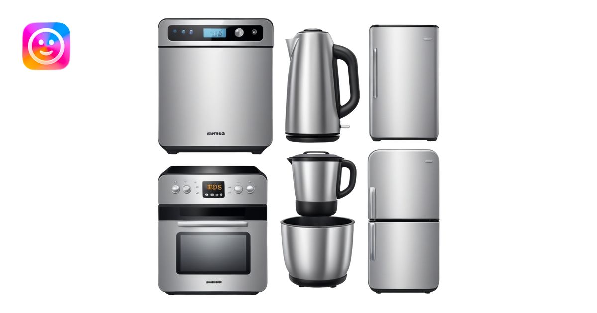 modern kitchen appliances set emoji | AI Emoji Generator