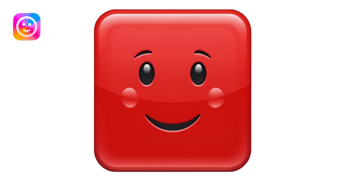 크기 80*80px의 red color rectangular emoji | AI Emoji Generator