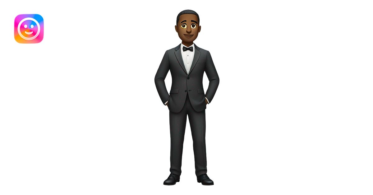 Rich husband wearing a suit full body emoji | AI Emoji Generator