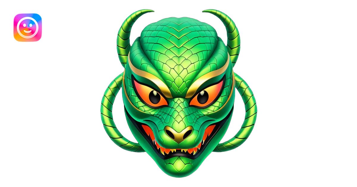 glitter green viper valorant toxic mask emoji | AI Emoji Generator