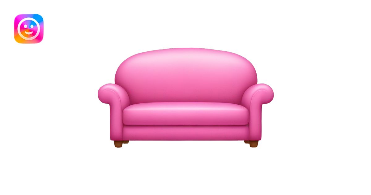 Pink big sofa emoji | AI Emoji Generator