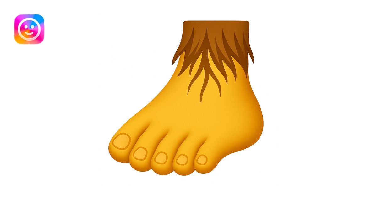 Create a single foot emoji that looks exactly like one of the feet in ...