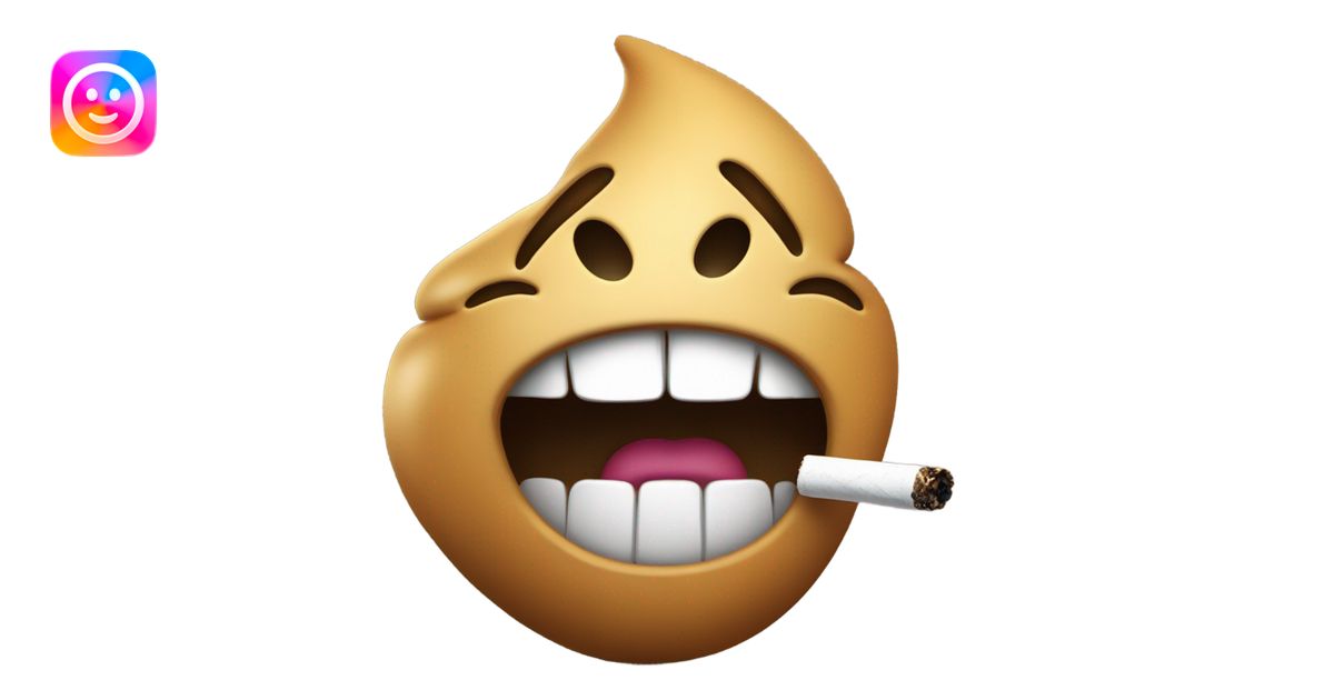 Poop emoji smoking emoji | AI Emoji Generator