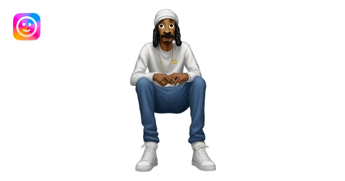 Snoop on a stoop emoji | AI Emoji Generator