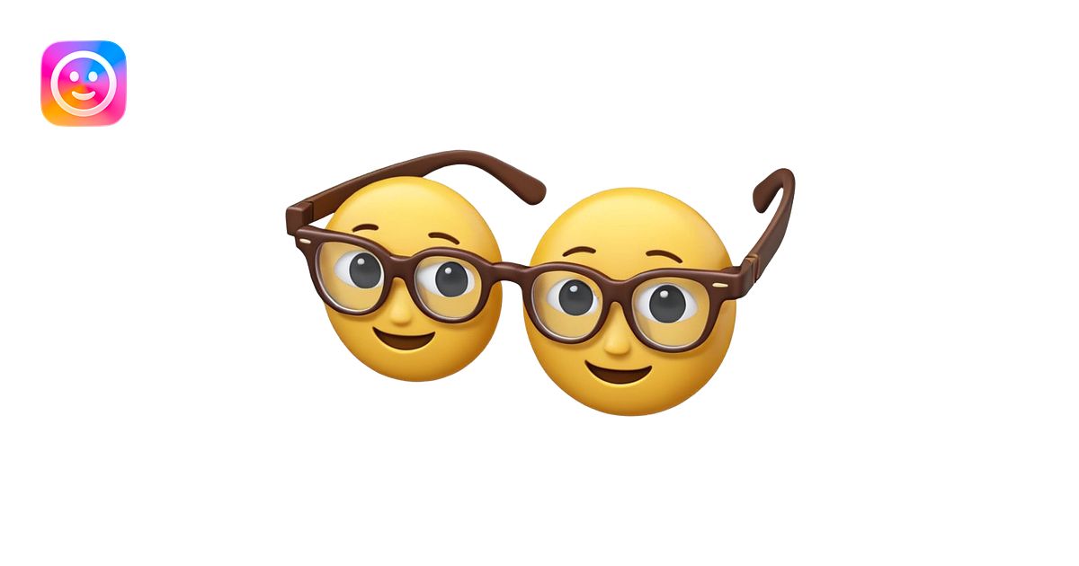 Cartoon 3D render, emojis 👓 as cute 3D objects, Pixar-style, emoji | AI ...