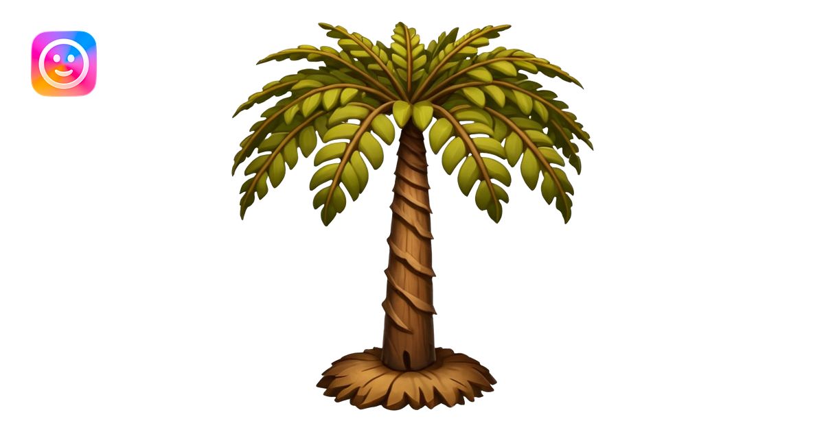 lepidodendron palmera tronco de escamas hojas con semillas cafe emoji ...