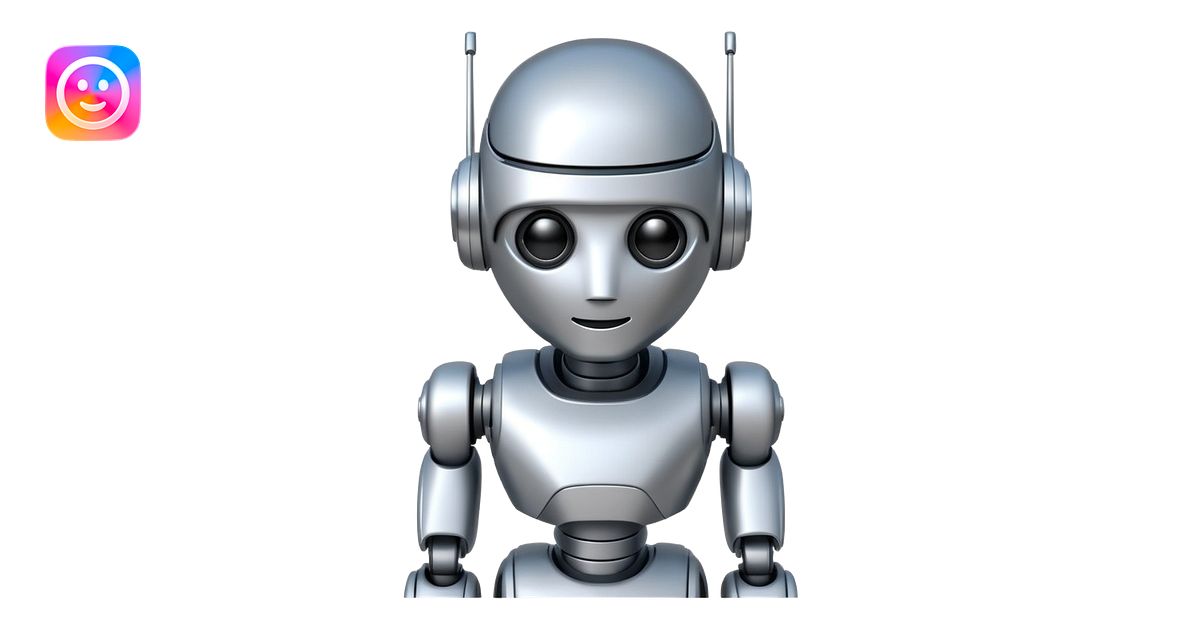 cool and modern robot to represent an AI agent emoji | AI Emoji Generator