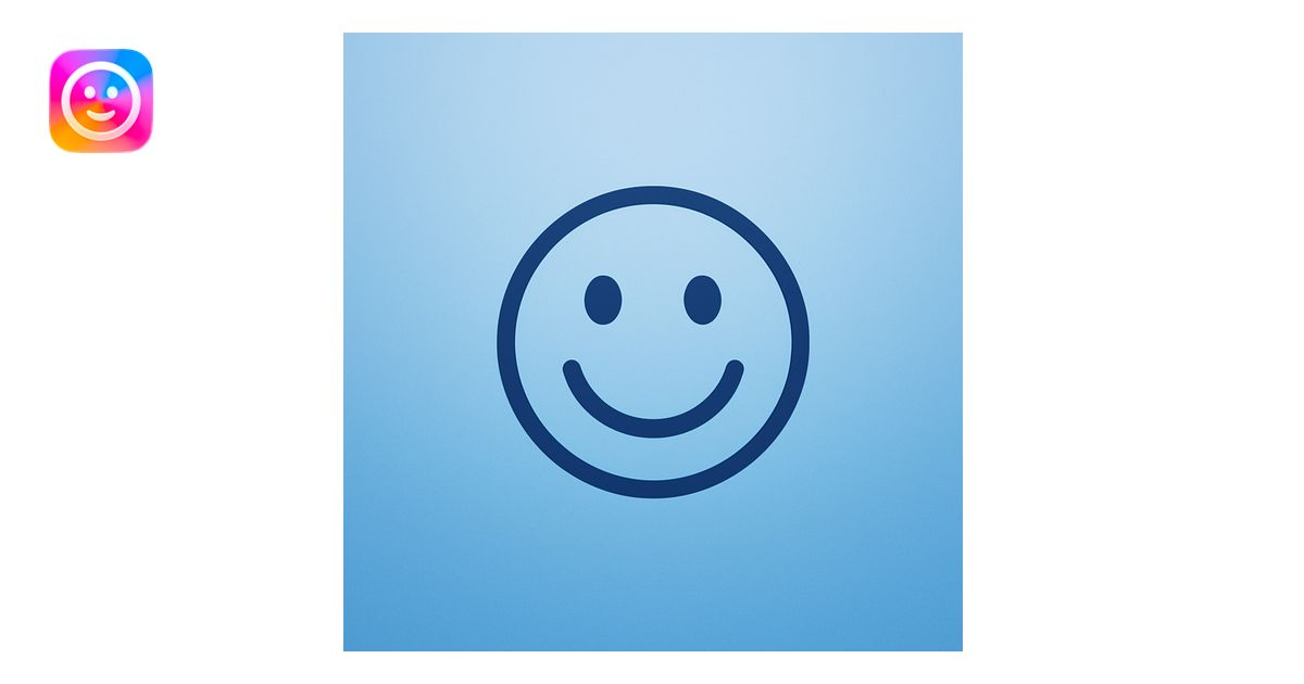 Frame 3: Gradient background with smiley face, subtle blue tint ...
