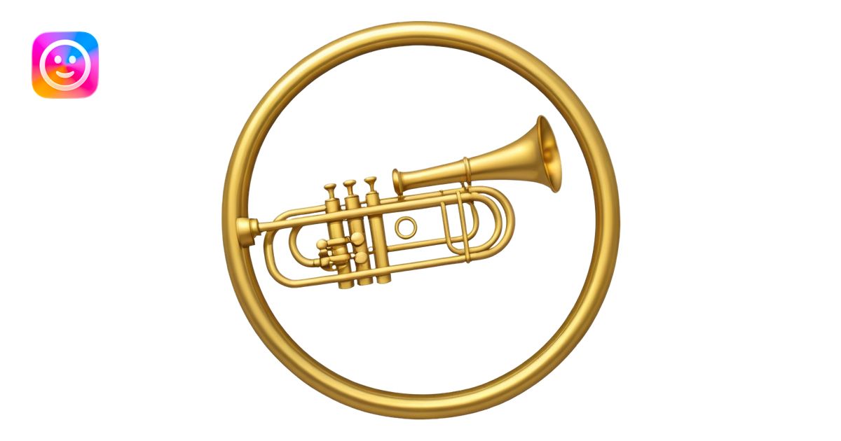 Trombone Inside a circle emoji | AI Emoji Generator