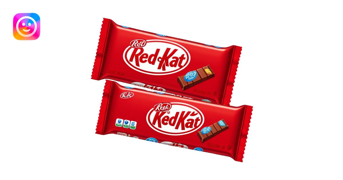 Red Kit Kat candy bar emoji | AI Emoji Generator