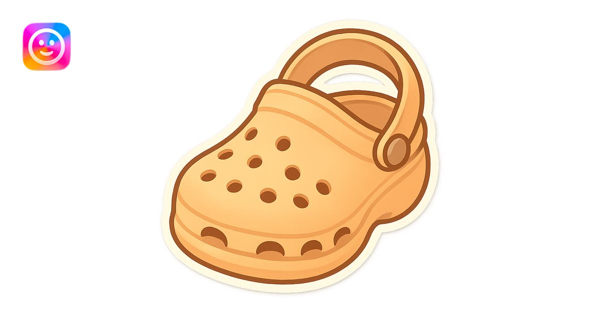 chibi sticker-style croc shoe, cute and exaggerated emoji | AI Emoji ...