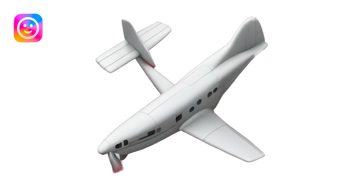 Amelia Earhart's Lockheed Vega 5B model in red emoji | AI Emoji Generator