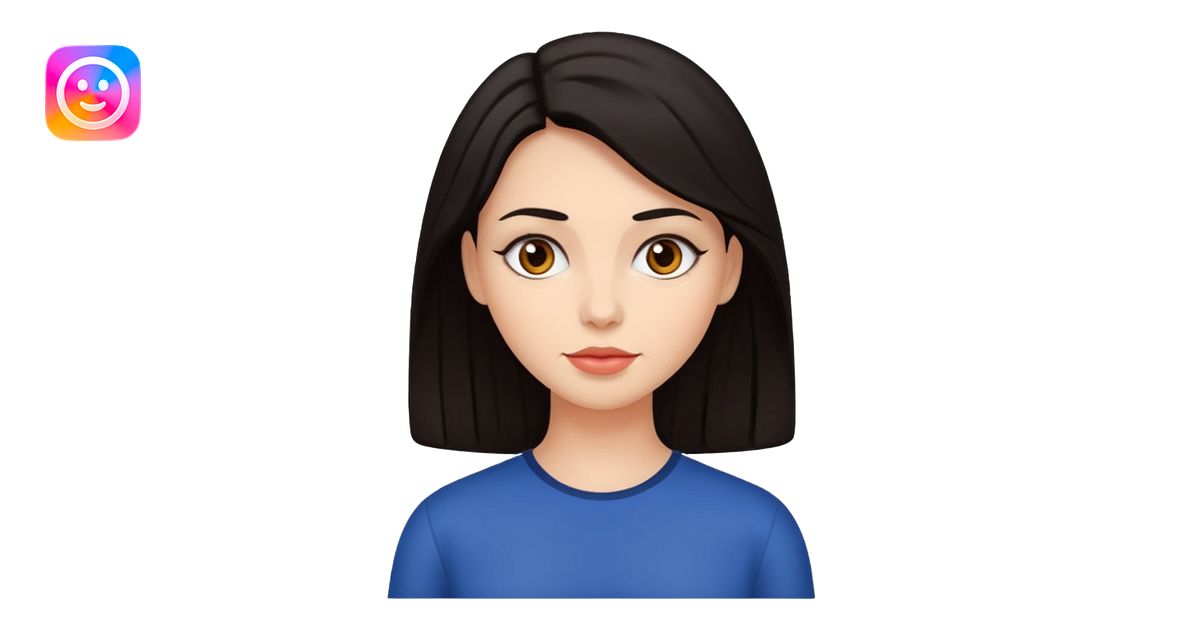 woman with dark hair emoji | AI Emoji Generator