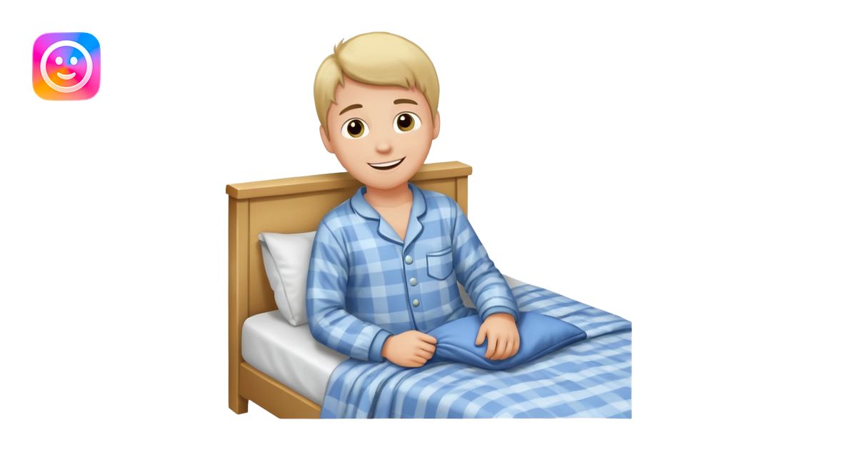 emoji- of a smiley boy getting up from a bed emoji | AI Emoji Generator
