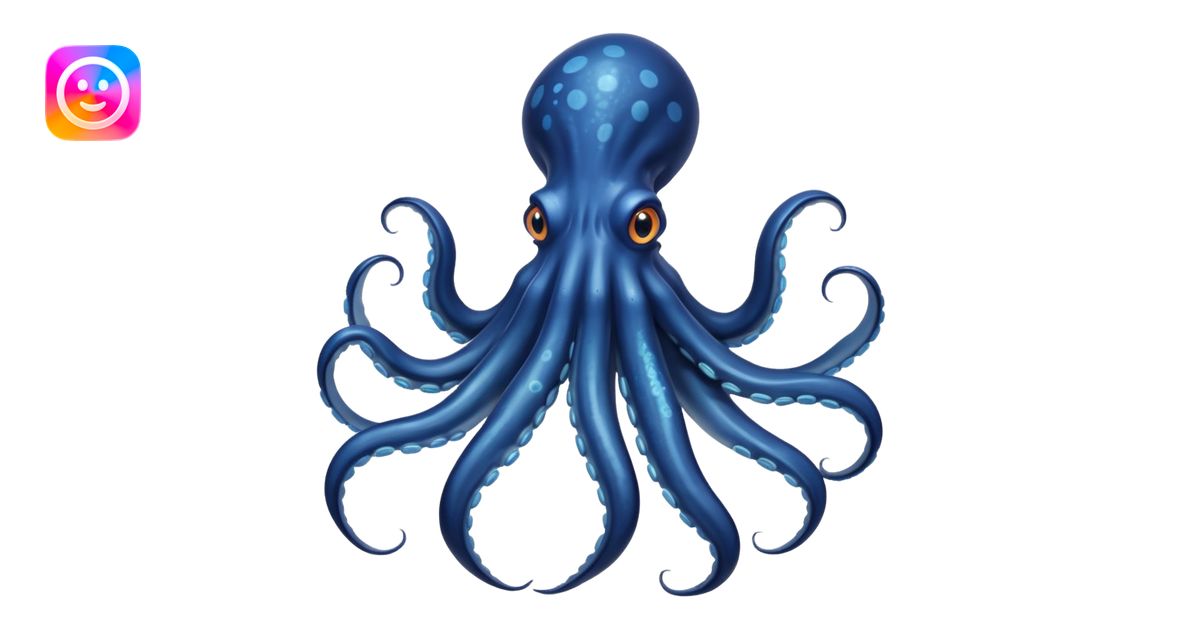Giant Squid – Huge squid with long curling arms emoji | AI Emoji Generator