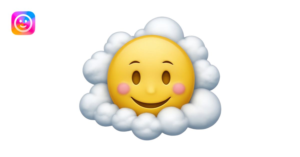 zone out smiley face with clouds floating around its head emoji | AI ...