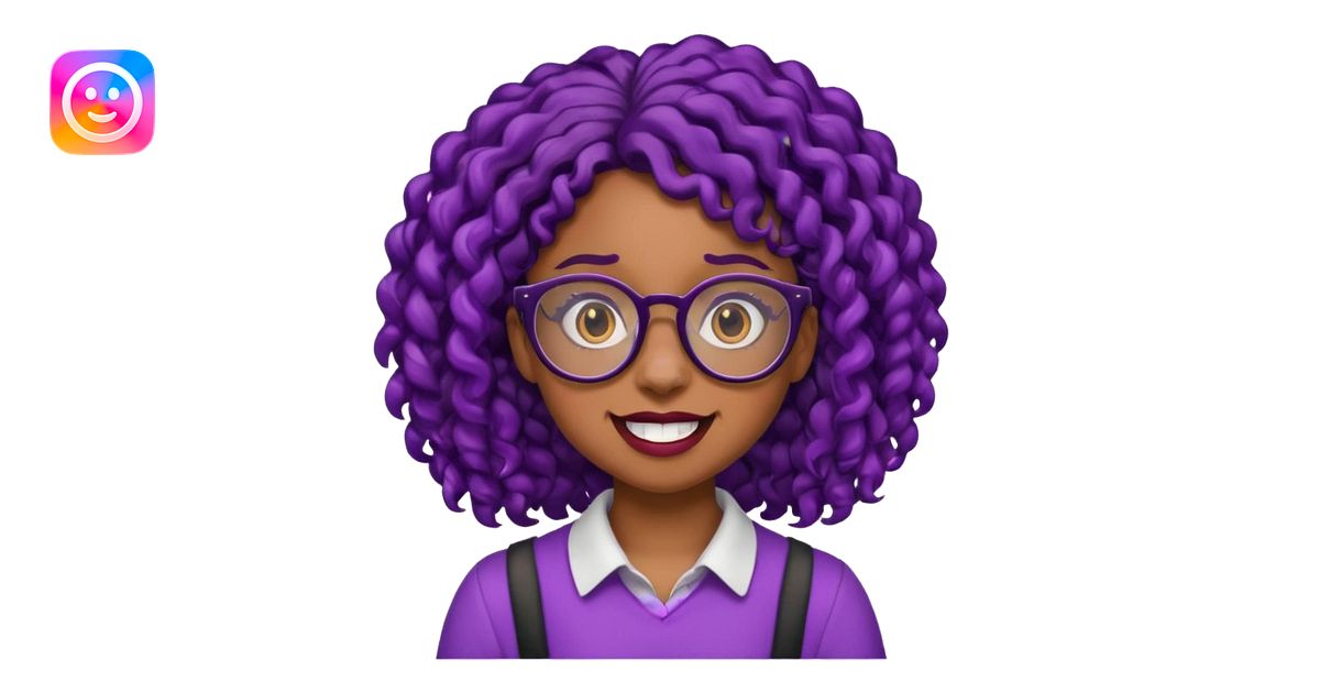 nerd emoji like with glasses showing only her 2 buck teeth but it’s a ...