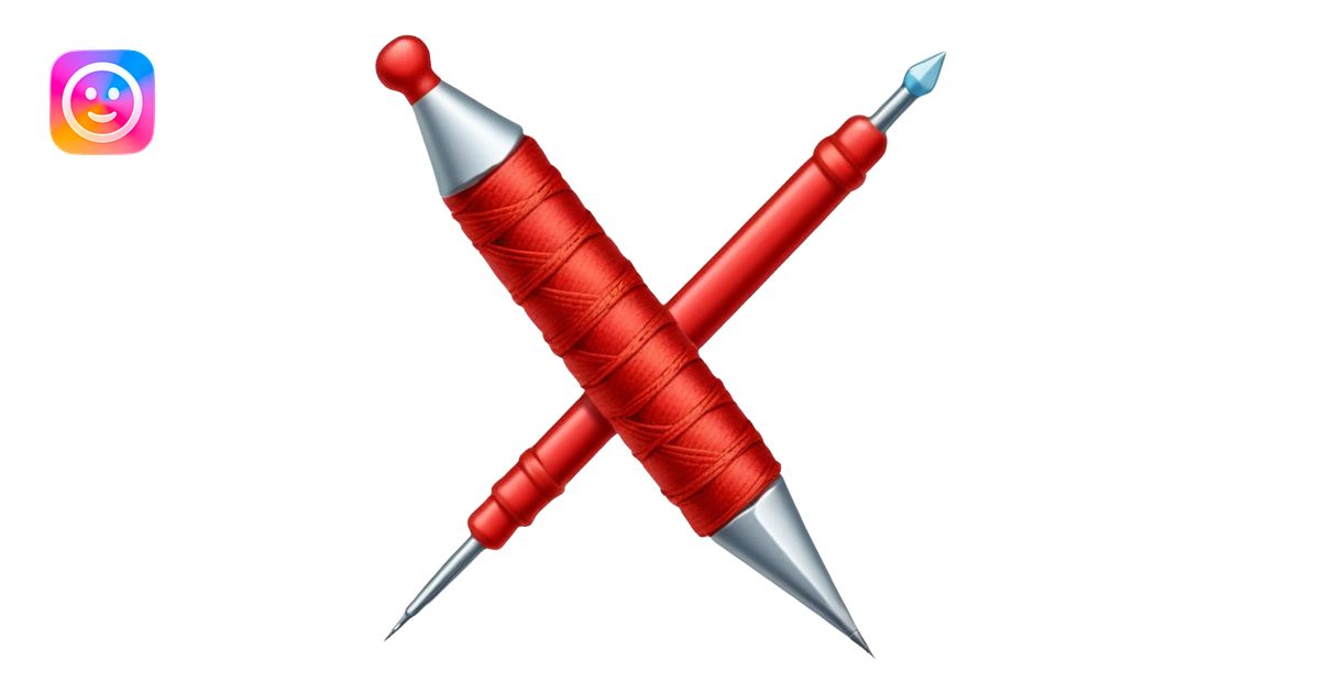 Un aguja y un pedazo de hilo emoji | AI Emoji Generator