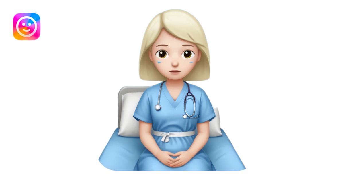sad patient in hospital in hospital emoji | AI Emoji Generator