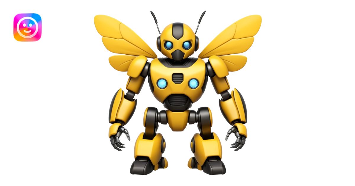 textCute yet badass robotic bumblebee in classic Bumblebee Transformers ...