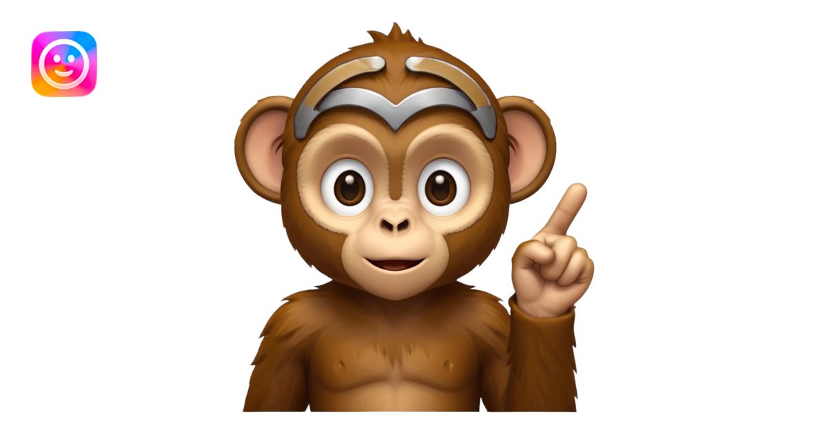 monkey pointing at me emoji | AI Emoji Generator