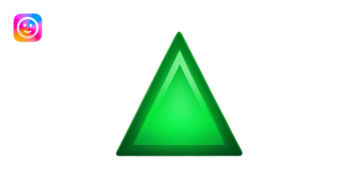 green triangle pointing up emoji | AI Emoji Generator