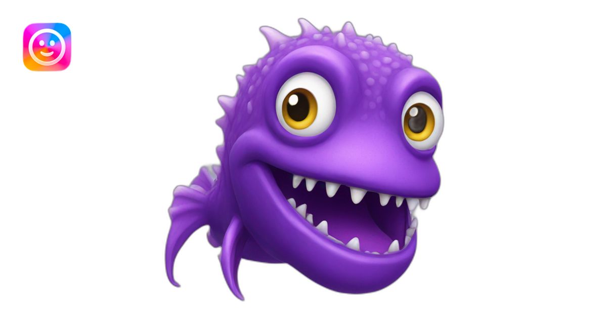 purple sea monster emoji | AI Emoji Generator