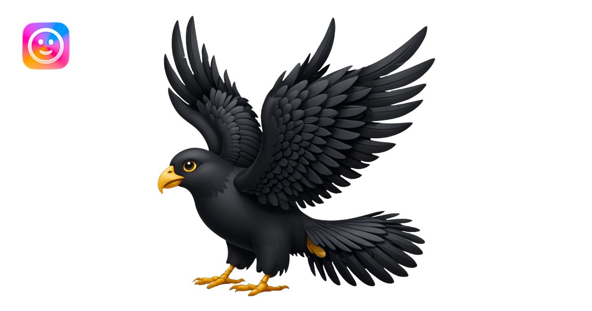 black wings emoji | AI Emoji Generator