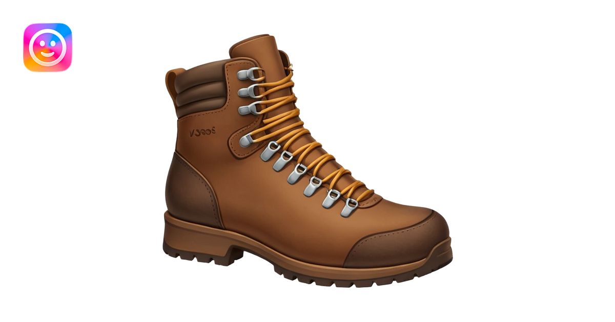 Hiking boots – rugged footwear emoji | AI Emoji Generator