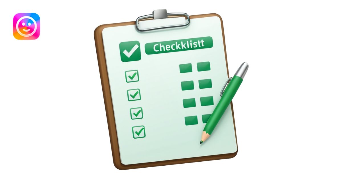 checklist with a plus infront of it emoji | AI Emoji Generator