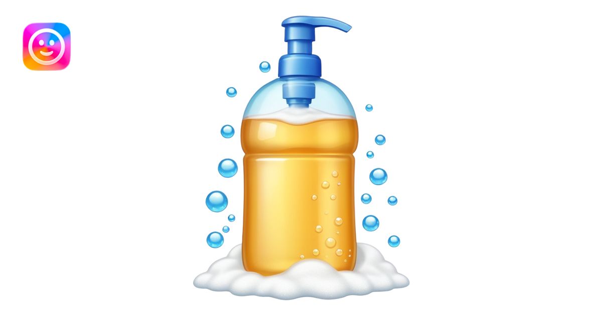 Shampoo for pet with foam emoji | AI Emoji Generator