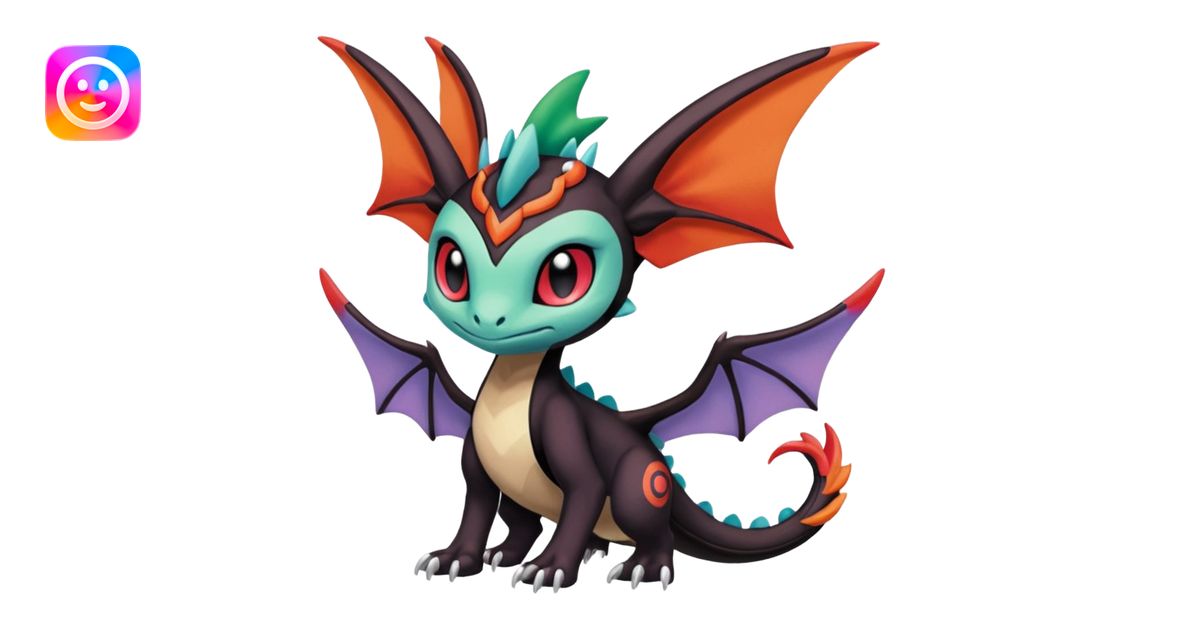 Meloetta-Noivern-Stitch-Toothless-Fakémon-creature-hybrid emoji | AI ...