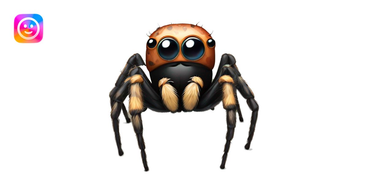 A cute jumping spider emoji | AI Emoji Generator