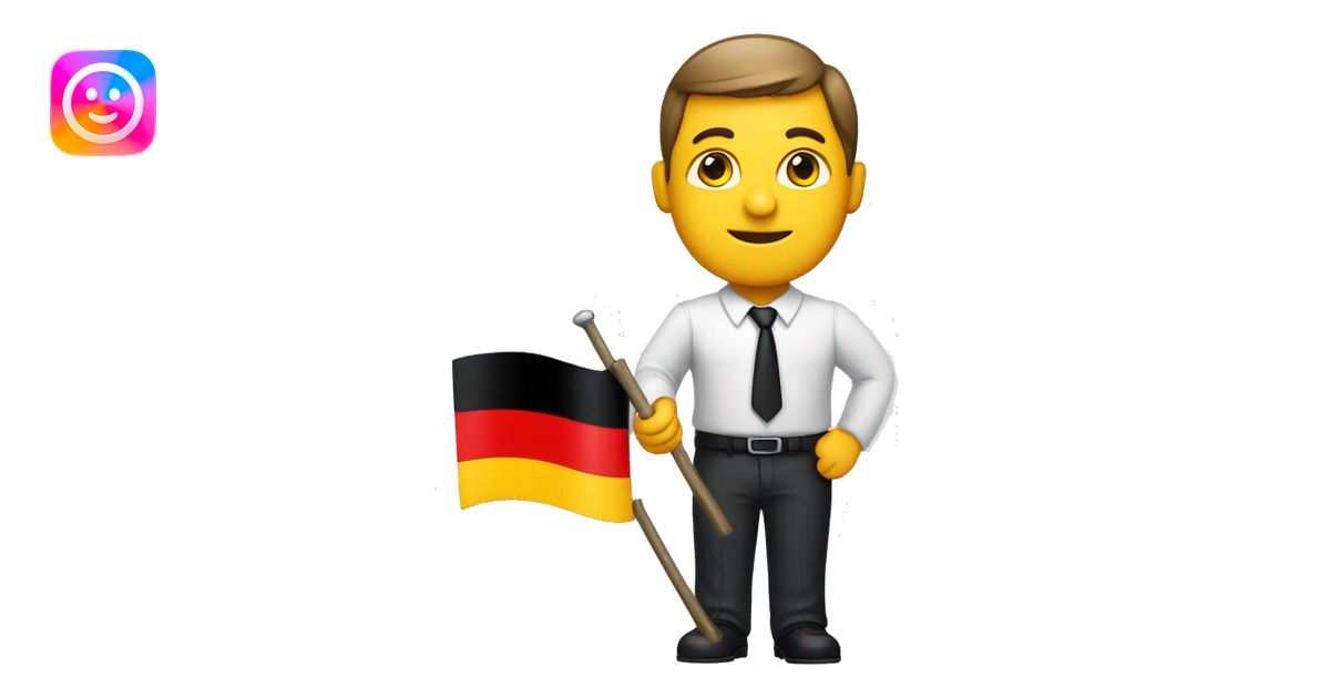 busines man holding german flag emoji | AI Emoji Generator