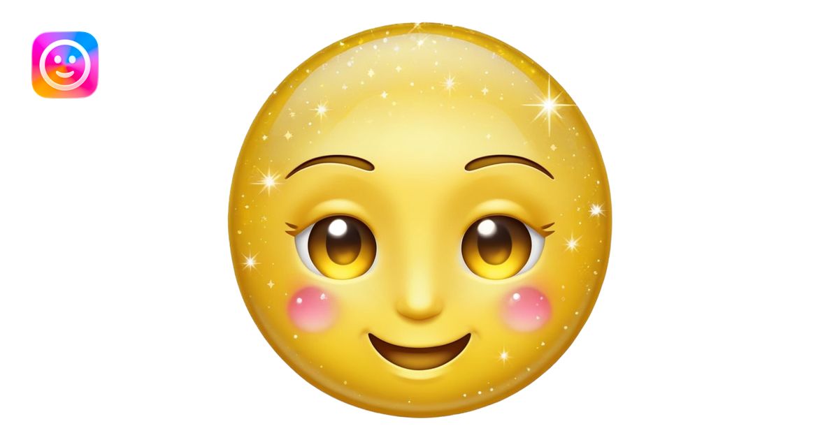 wink emoji with a sparkling sign and sparkles around emoji | AI Emoji ...