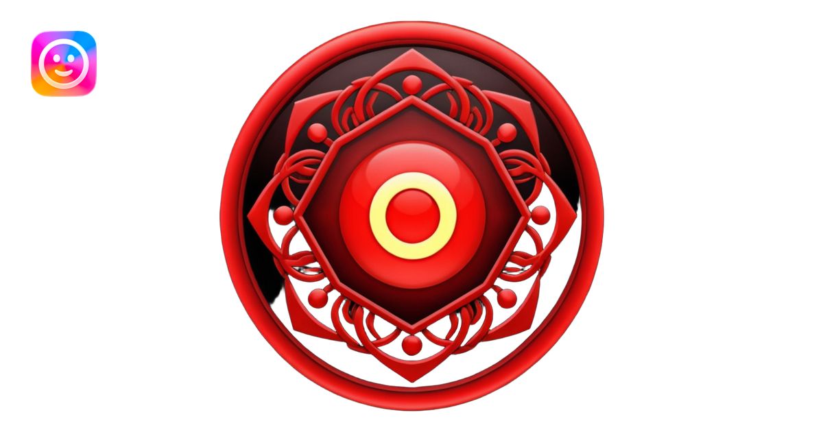 Symbol of void in red emoji | AI Emoji Generator