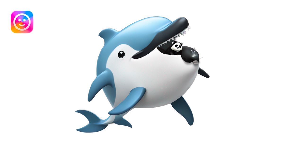 Dolphin and panda emoji | AI Emoji Generator
