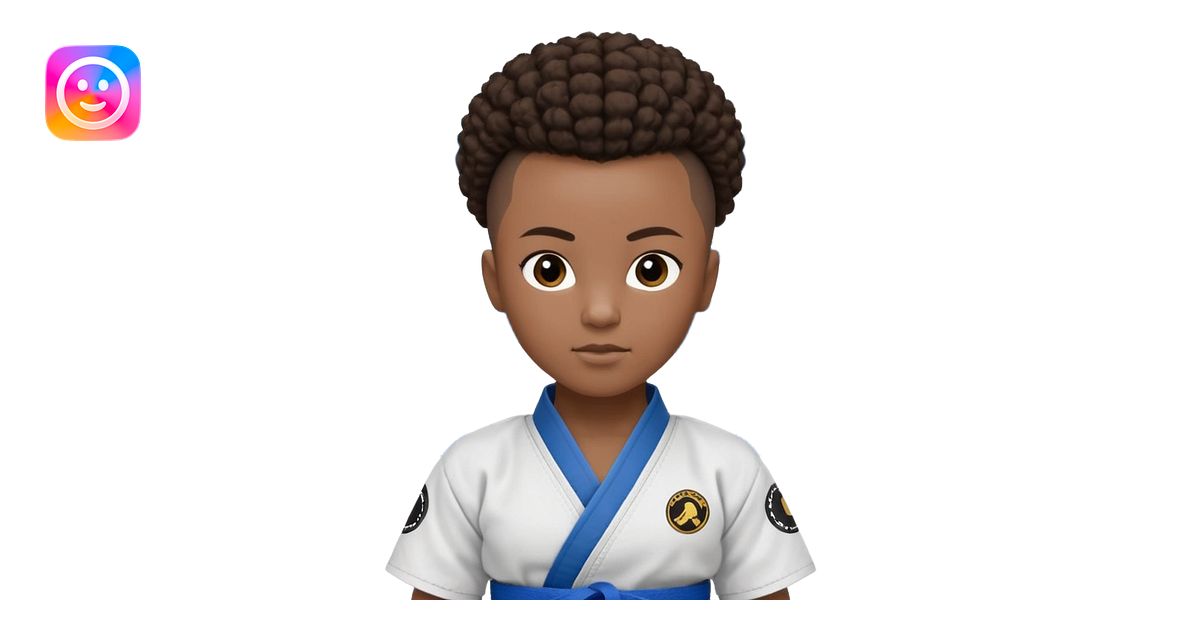 black karate instructor with pony tail afro hair and shaved bald sides ...