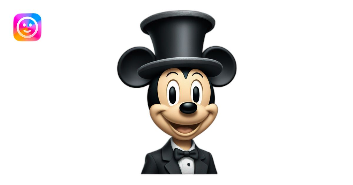 mickey mouse from steamboat willie emoji | AI Emoji Generator