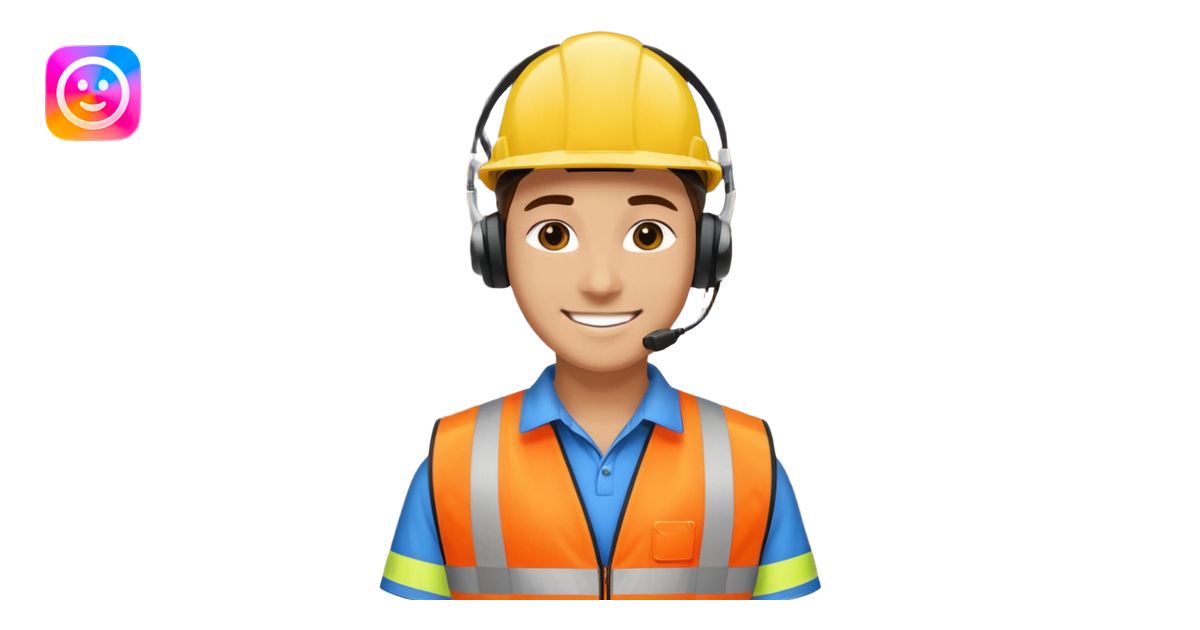 create a realistic emoji shwoing logistic worker whos in charge of the ...