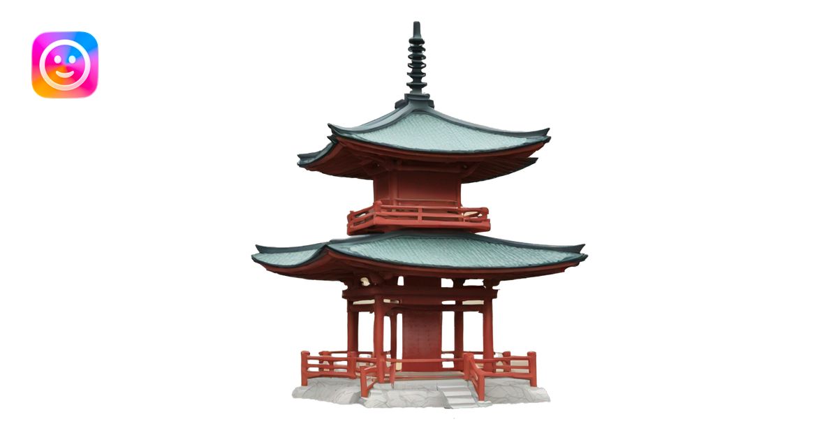 japanese pagoda with smaller top but larger bottom emoji | AI Emoji ...