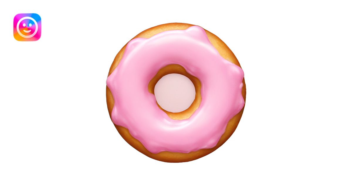 baby pink glazed donut emoji | AI Emoji Generator