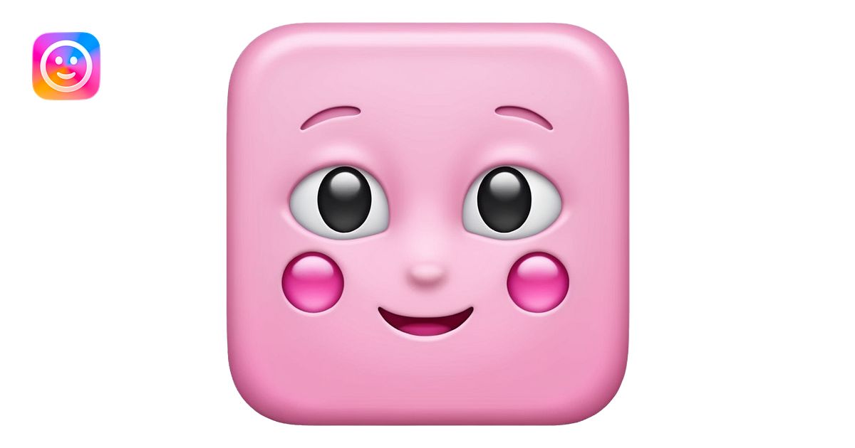 Pink square emoji | AI Emoji Generator