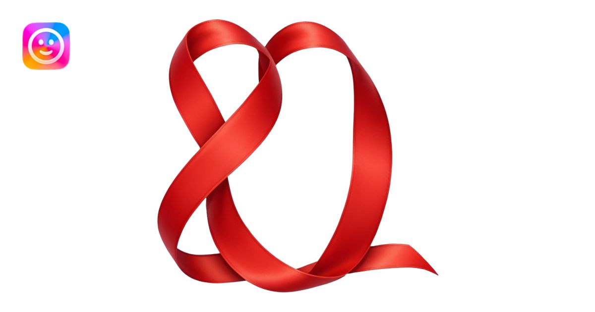 single of red ribbon emoji | AI Emoji Generator